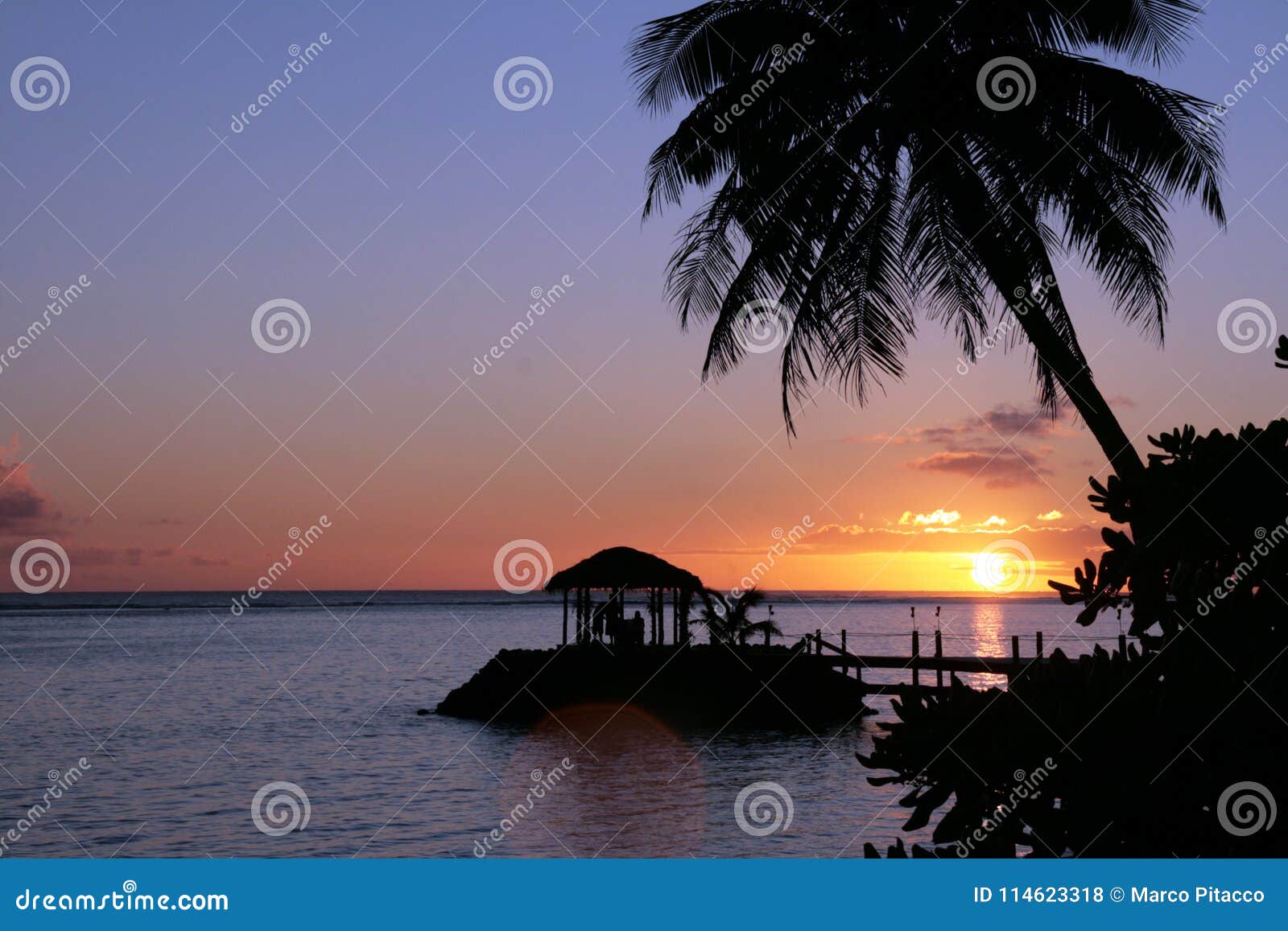 Samoan Beach Sunset Royalty-Free Stock Image | CartoonDealer.com #49152190
