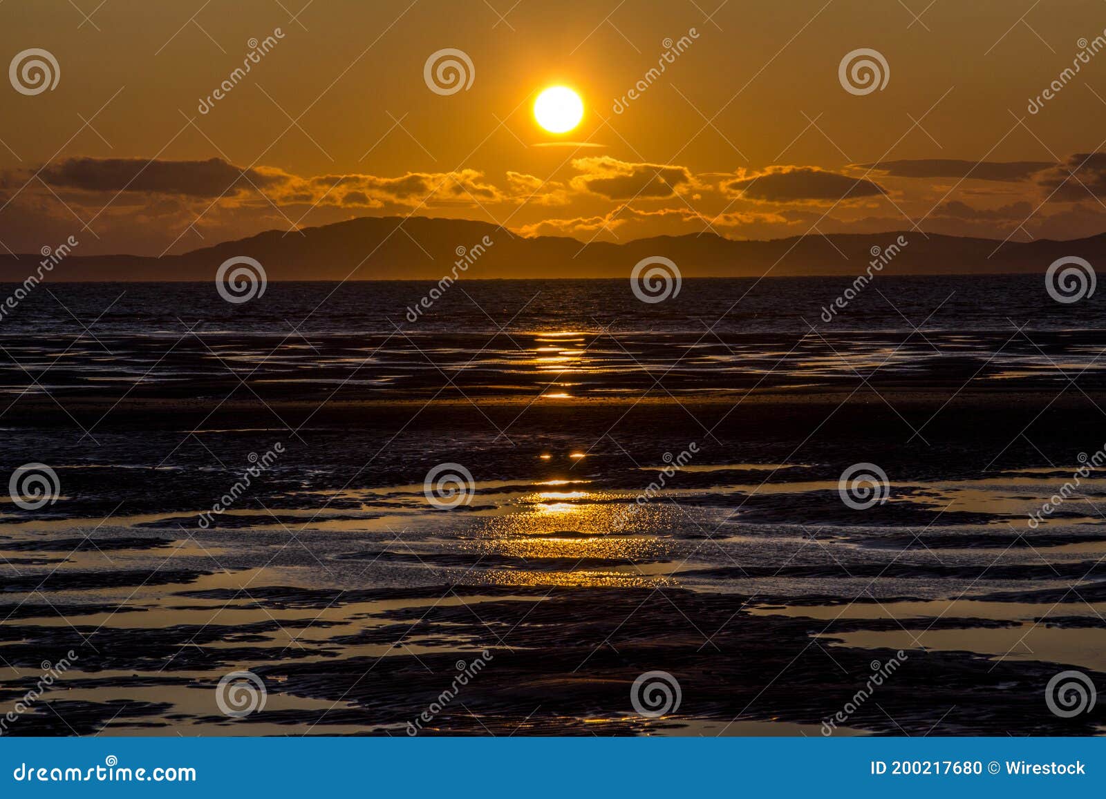 Beautiful Sunset Scenery Over the Ocean Stock Photo - Image of cloud ...