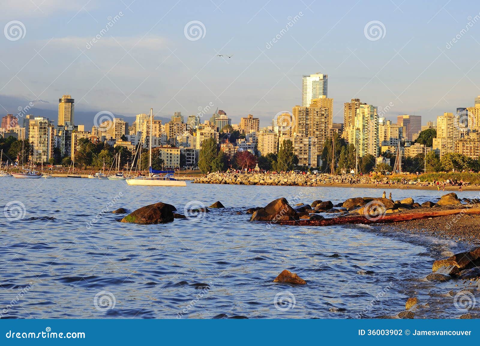 Beautiful Sunset Scenery of Vancouver Stock Photo - Image of sailboat ...