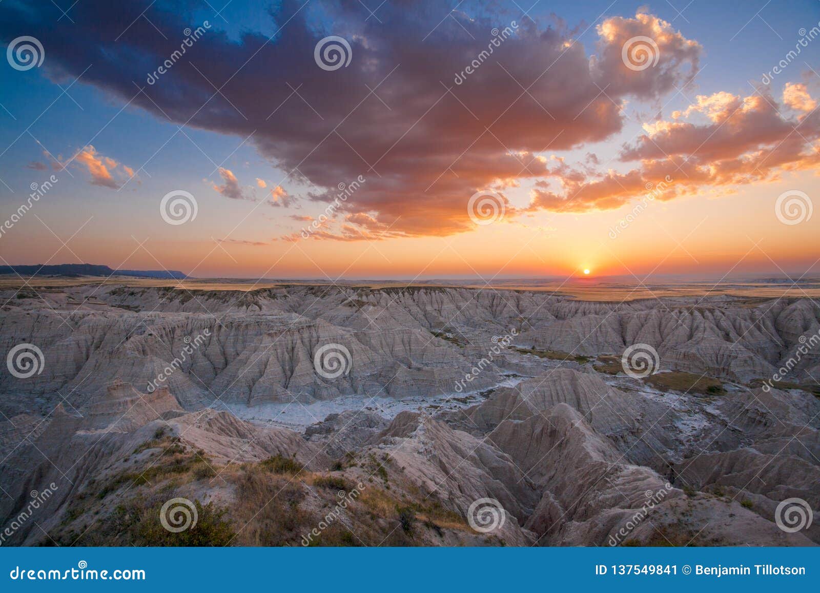 Sunset at Toadstool State Park in Nebraska Stock Image - Image of ...