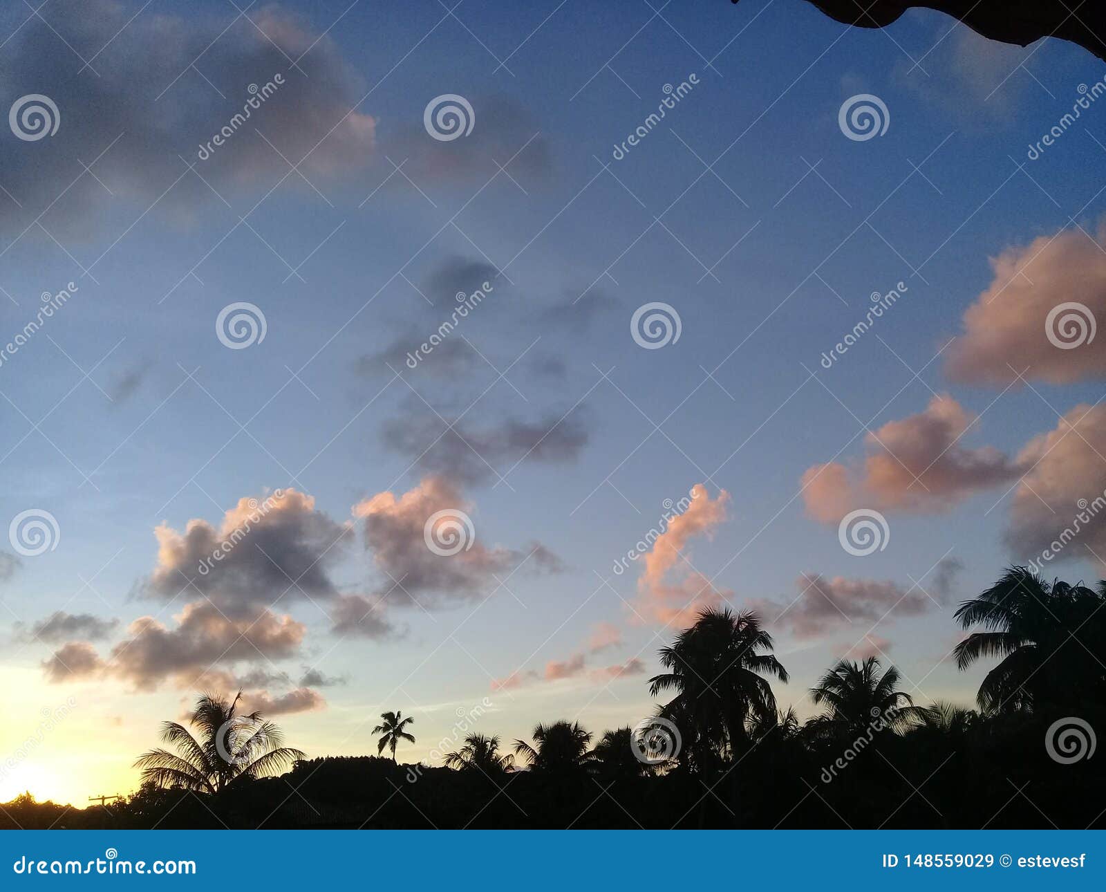 A Beautiful Sunset and Shadows Stock Image - Image of paradise, hawaii ...