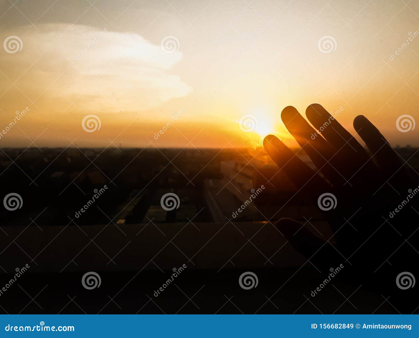 Silhouette touch the sun stock image. Image of falling - 156682849