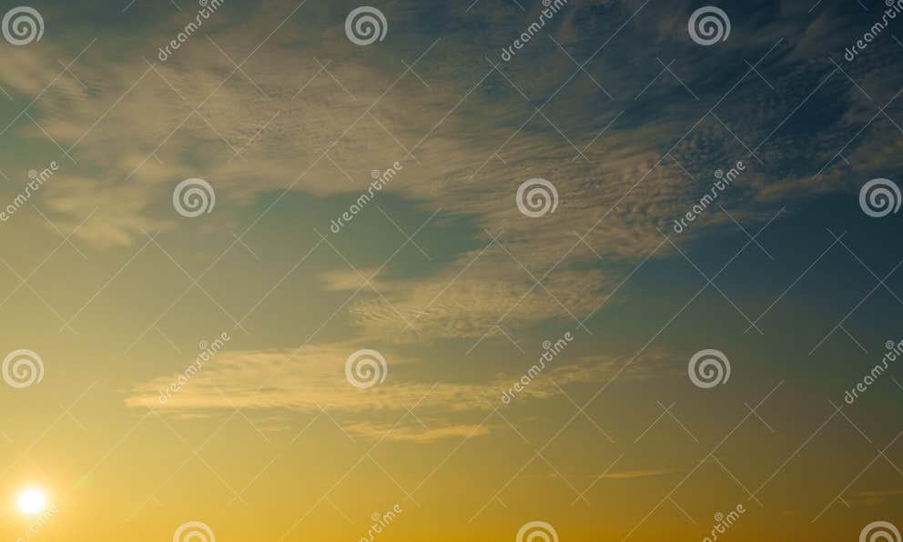Beautiful Sunset Sky Abstract Background Stock Image - Image of cirrus ...