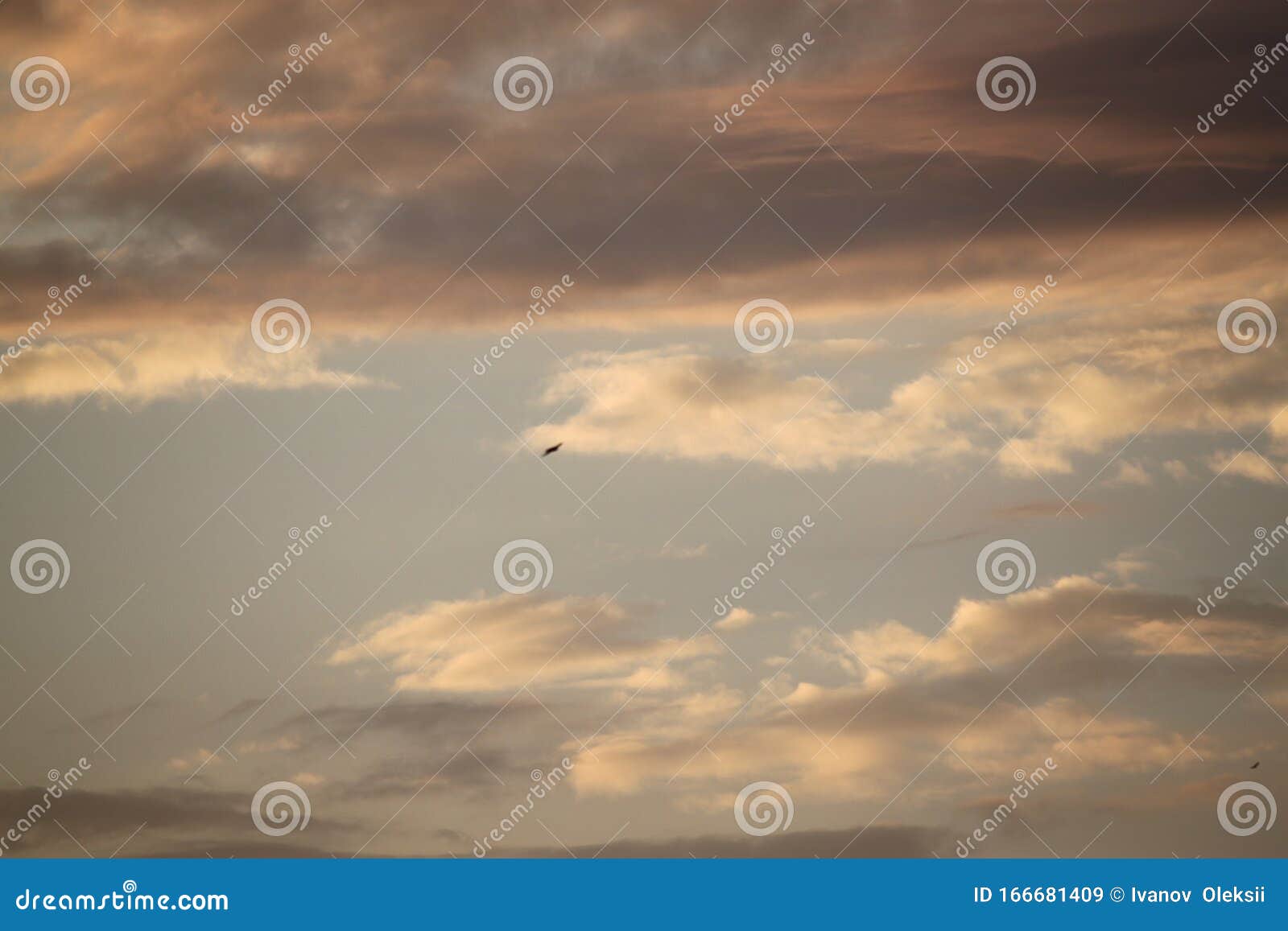 Beautiful Sunset Sky with Clouds Background Texture Stock Image - Image ...