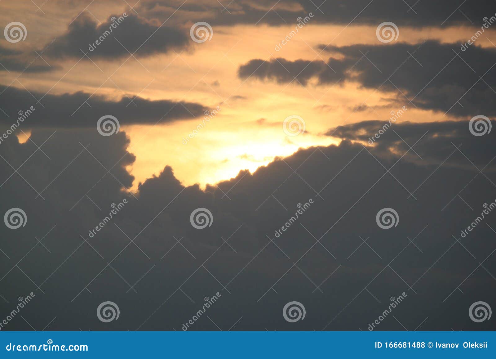 Beautiful Sunset Sky with Clouds Background Texture Stock Photo - Image ...