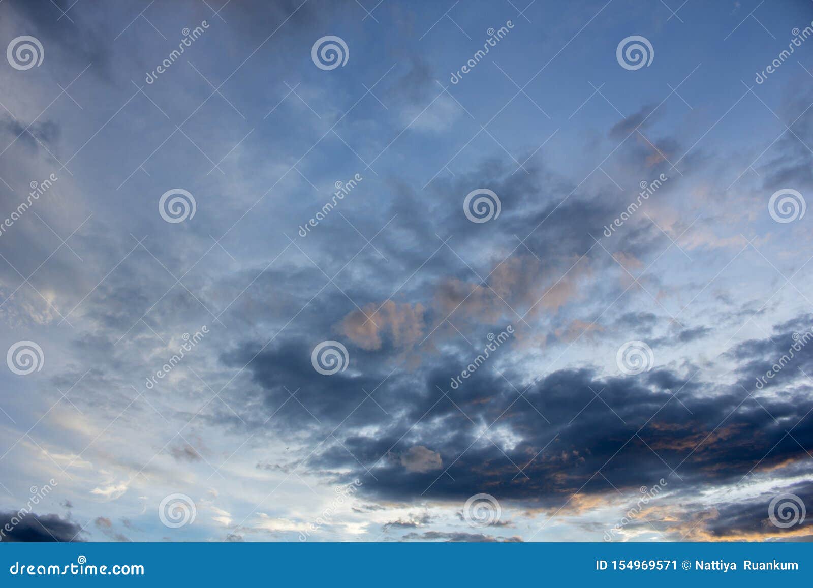 Beautiful Sunset Sky Clouds View from the Ground Stock Image - Image of ...