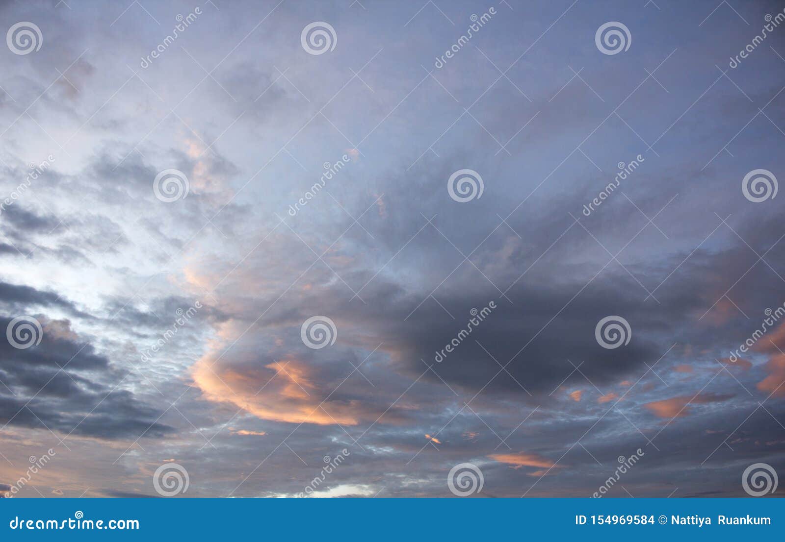 Beautiful Sunset Sky Clouds View from the Ground Stock Photo - Image of ...