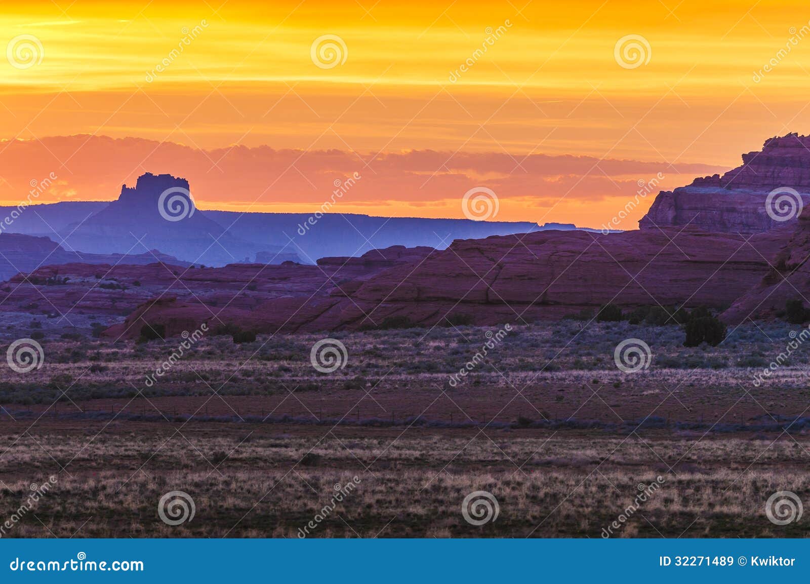 Beautiful Sunset Sky in Needles District Stock Image - Image of ...