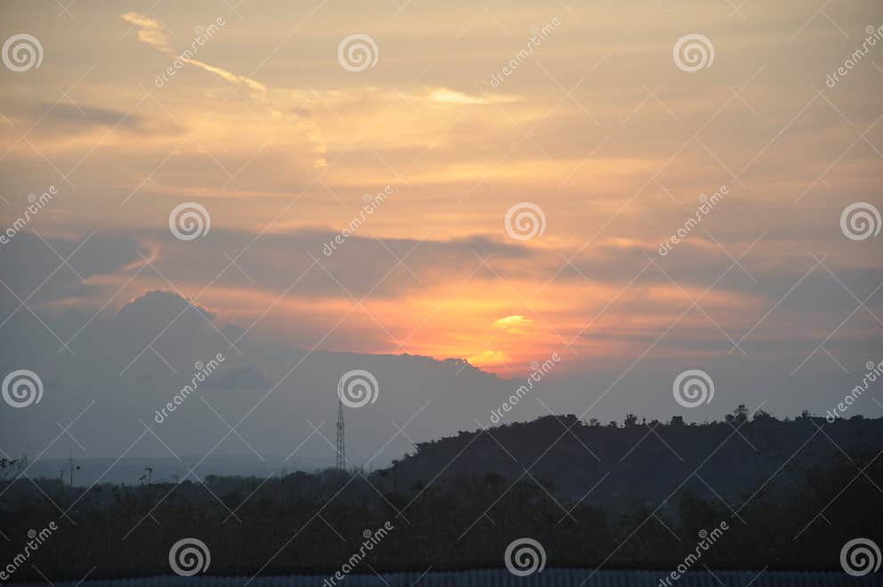 Beautiful Sunset and Sky in North Java Stock Image - Image of dusk ...