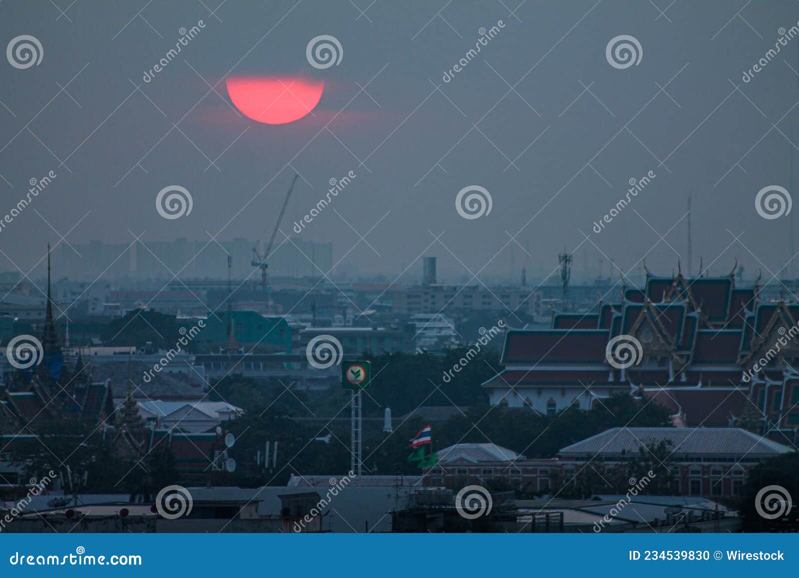 Beautiful Sunset Sky Over a City Stock Photo - Image of urban, beams ...