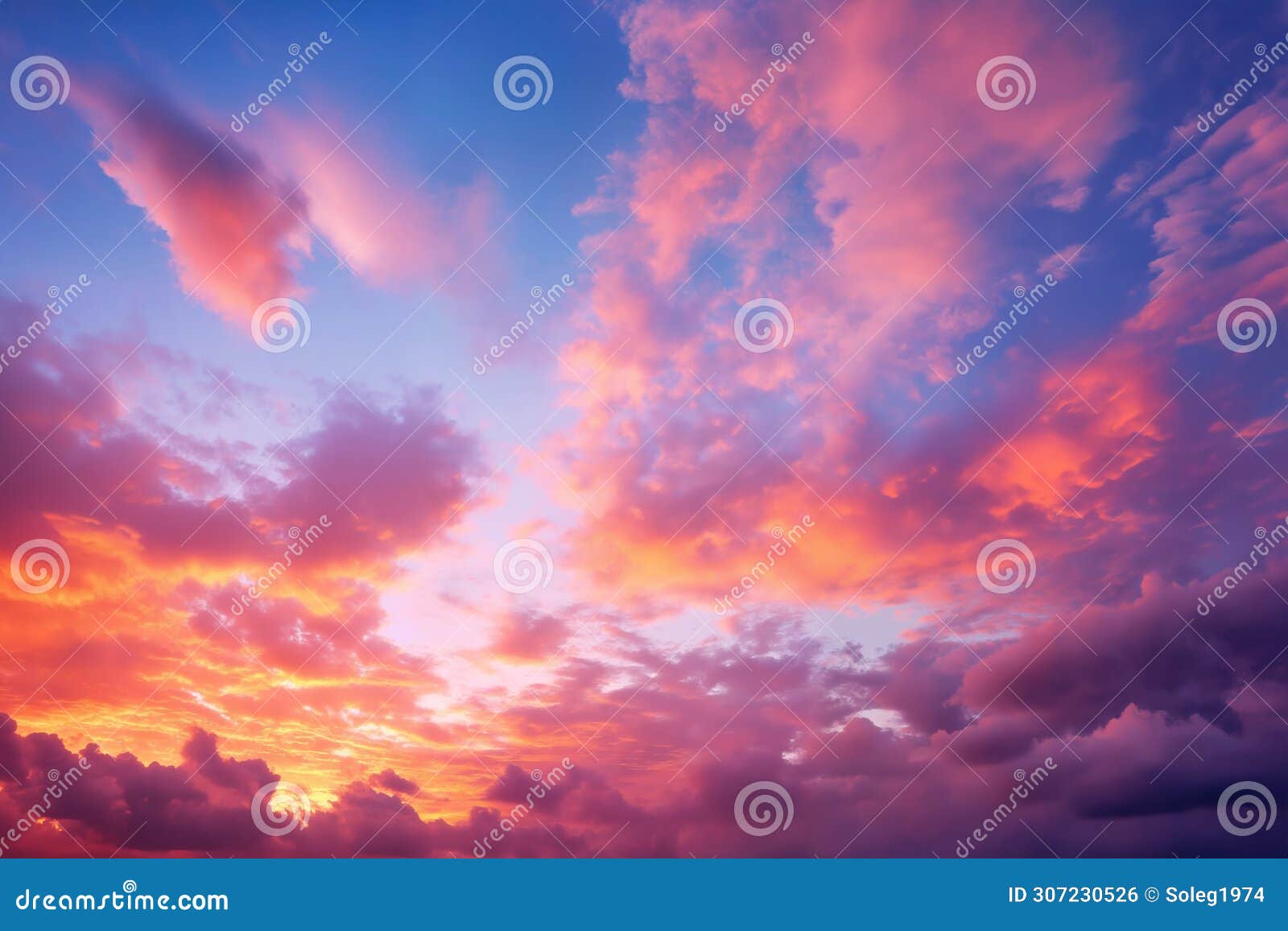 Beautiful Sunset Sky with Pink Clouds for Abstract Background Stock ...