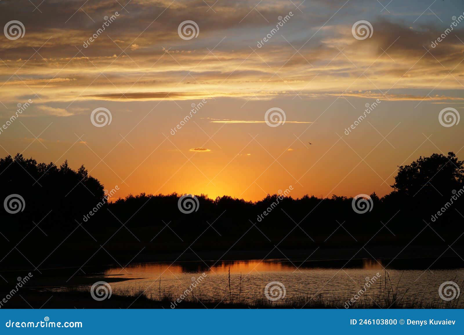 Beautiful Sunset Sky on the River Stock Photo - Image of holiday ...