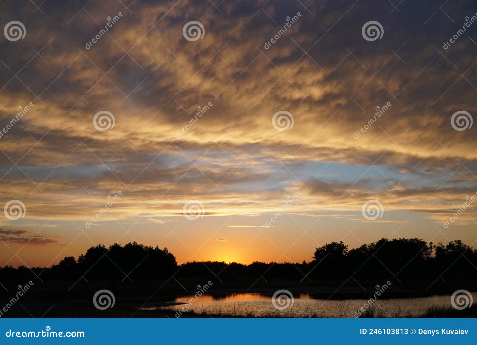 Beautiful Sunset Sky on the River Stock Image - Image of holiday, dusk ...