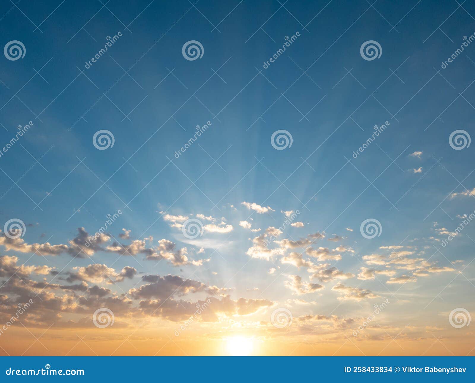 Beautiful Sunset Sky with a Smooth Gradient. Stock Photo - Image of ...