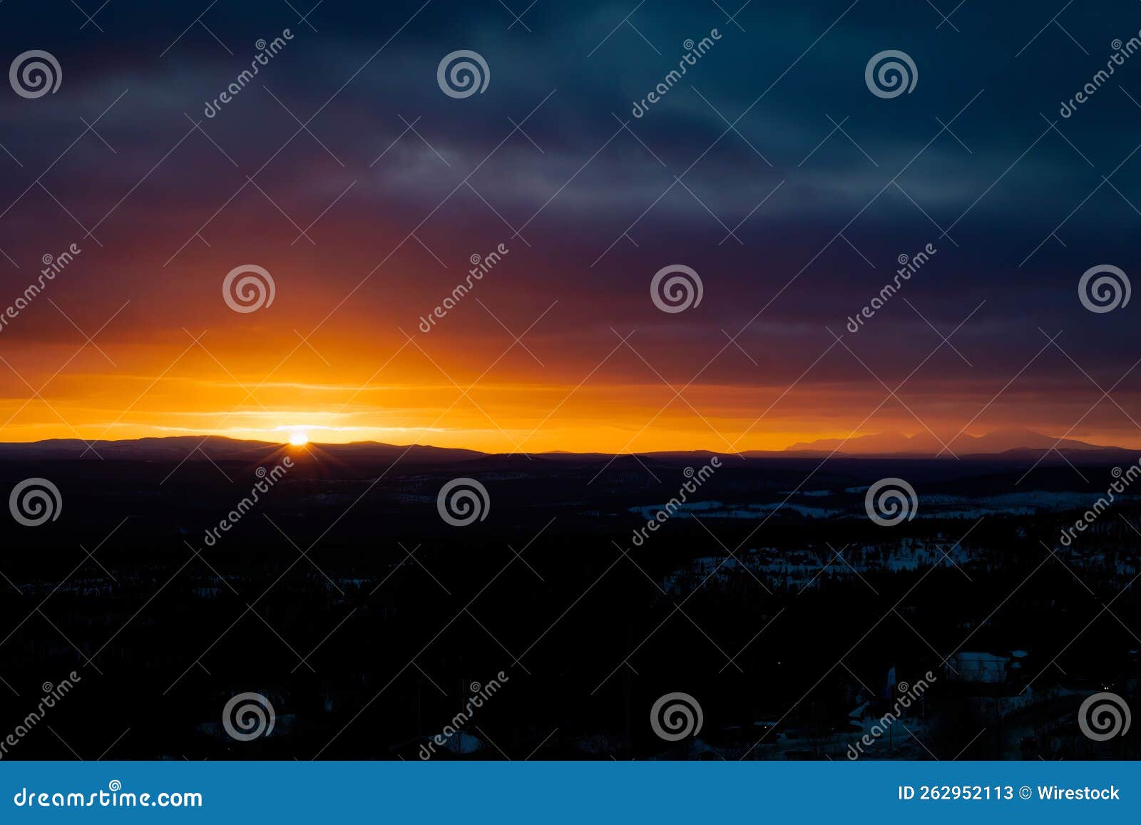 Beautiful Sunset Sky View Over the Town Stock Image - Image of skyline ...