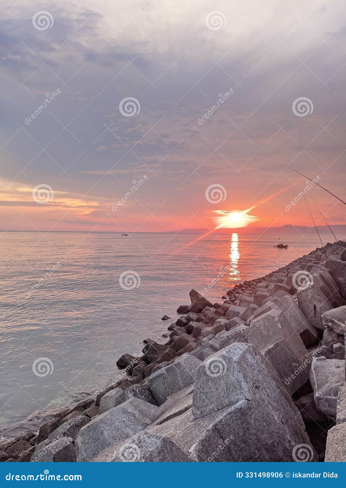 Beautiful sunset sore hari stock photo. Image of indonesian - 331498906