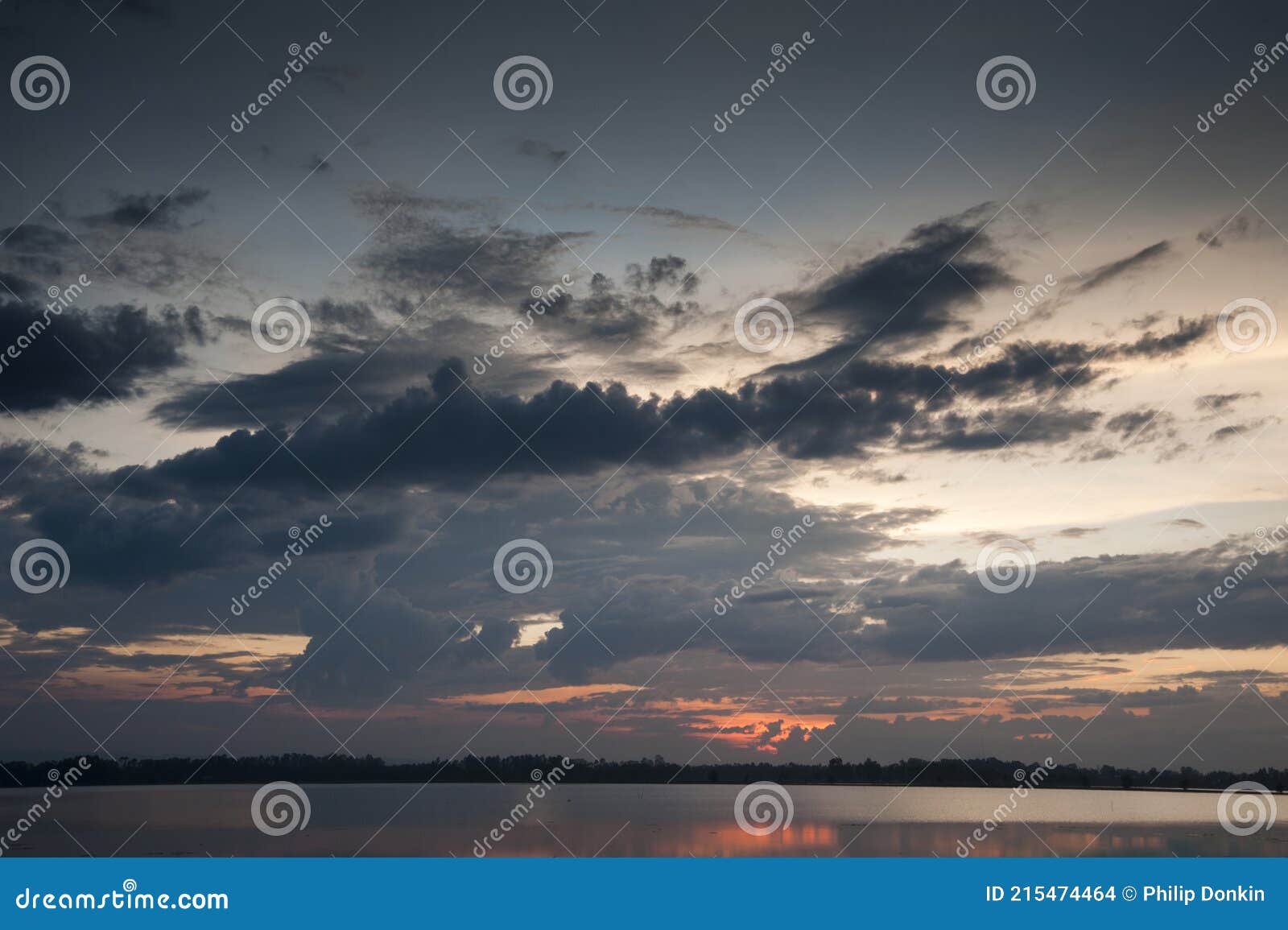 Beautiful Sunset Thailand Dam Khun Han Thailand Asia Stock Photo ...