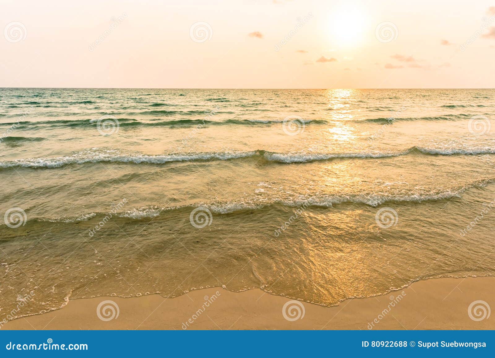 Beautiful Sunset at the Tropical Beach Stock Photo - Image of seascapes ...