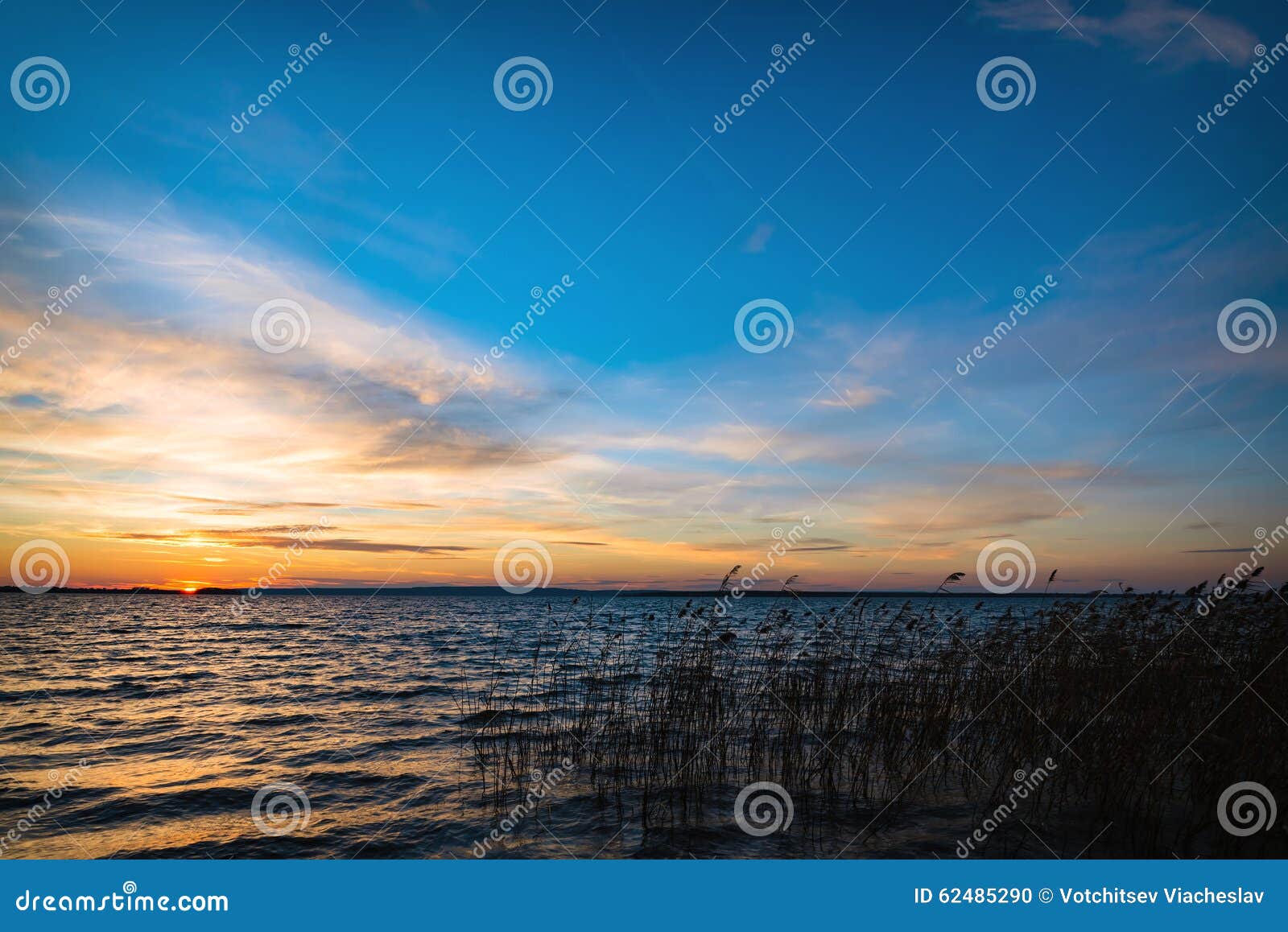 Beautiful Sunset Under River Stock Photo - Image of reflection, beach ...