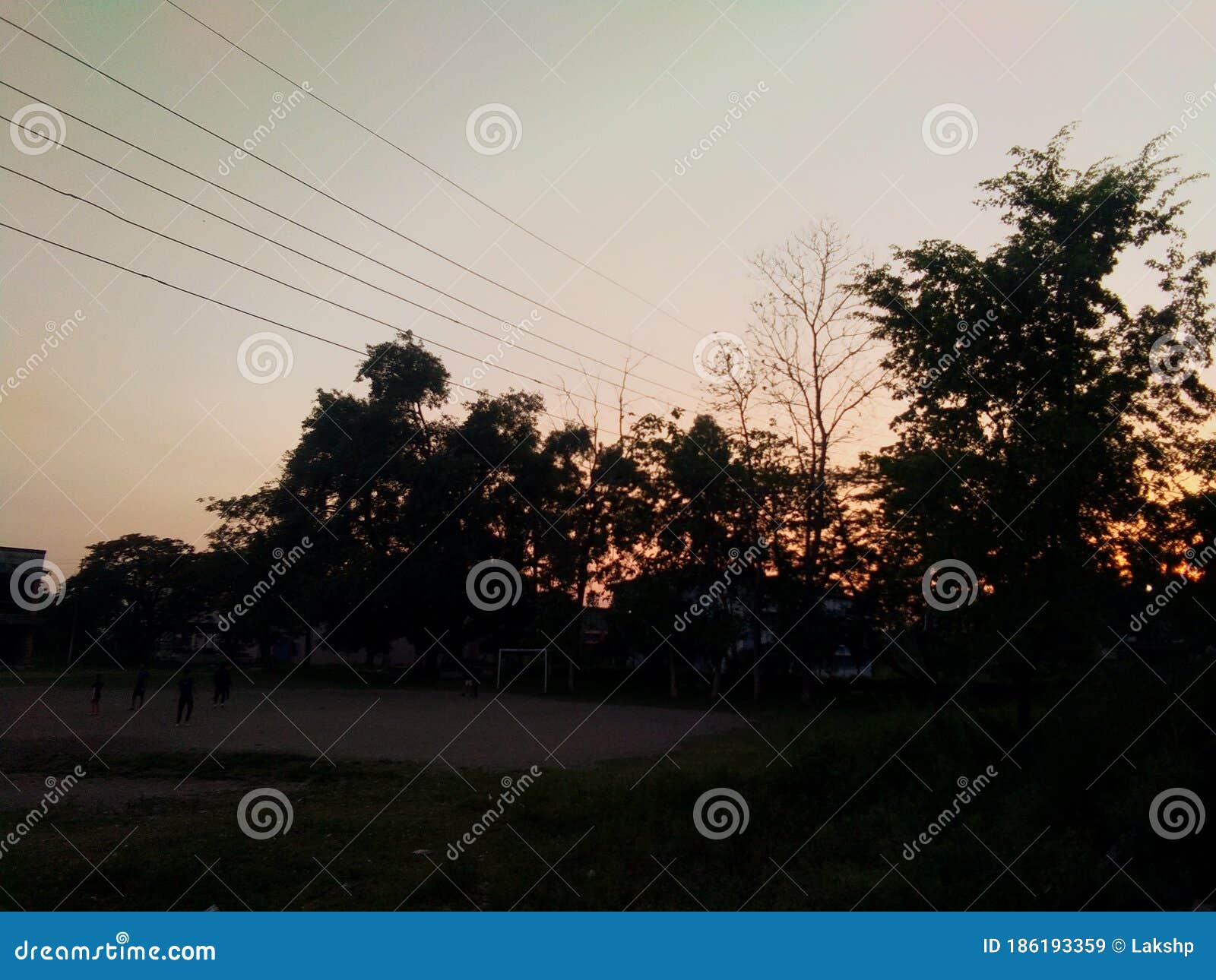 Beautiful Sunset View Captured from School Playground. Stock Image ...