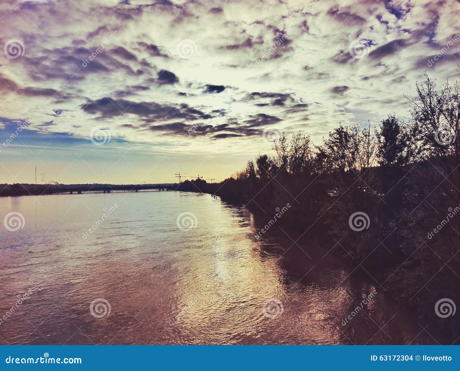 Beautiful Sunset View in Europe Stock Photo - Image of sunset, vintage ...
