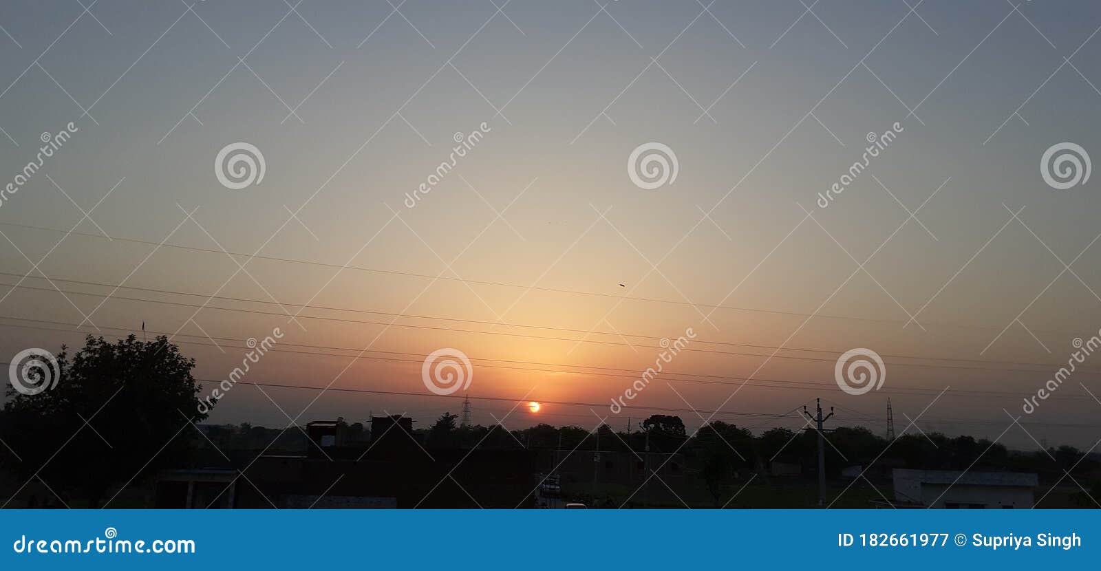 Beautiful Sunset View in Evening Sky Stock Image - Image of evening ...