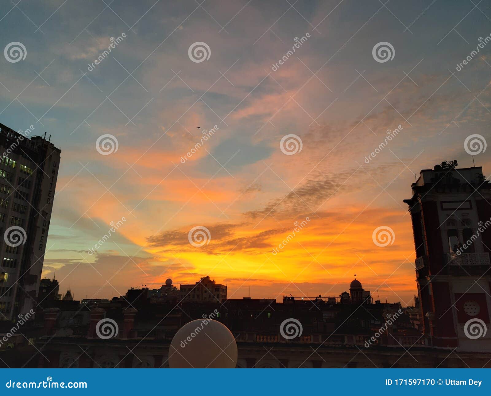 Beautiful Sunset View from Kolkata Building Editorial Image - Image of ...