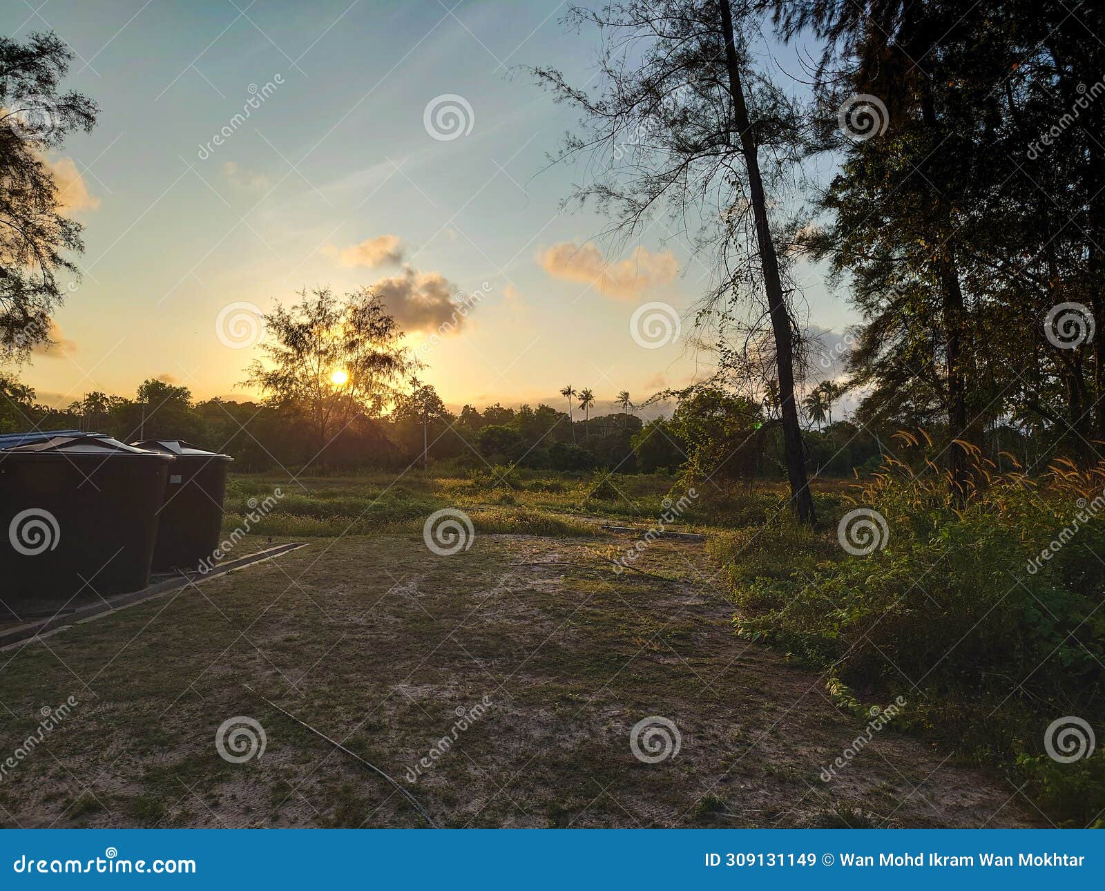 Beautiful Sunset Water Tank at Village Stock Image - Image of beautiful ...