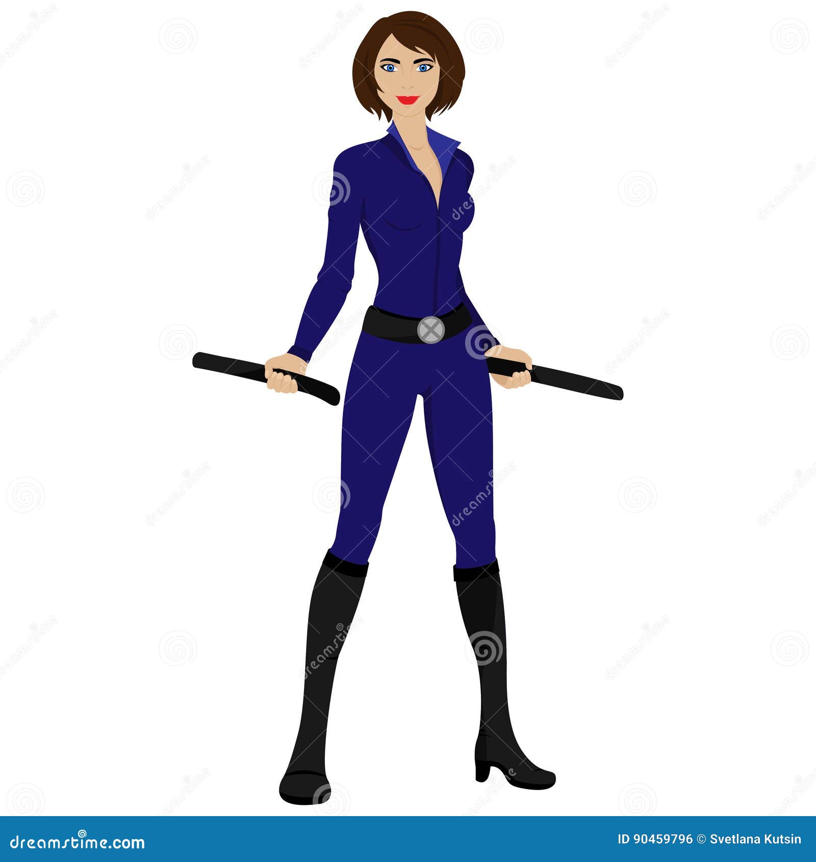 Beautiful Superwoman in a Pride Pose Suit. Stock Illustration ...