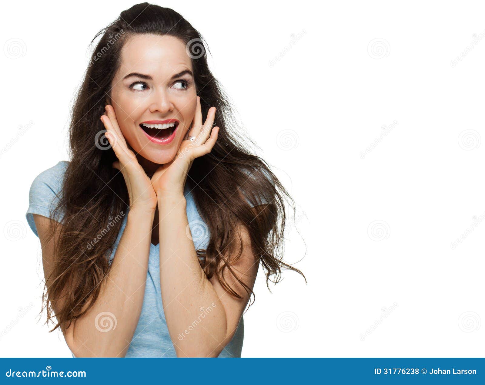 Beautiful surprised woman stock photo. Image of mouth - 31776238