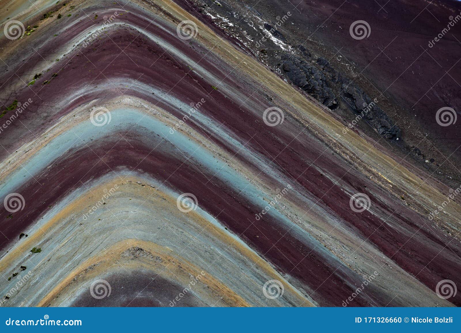 The Beautiful and Surreal Rainbow Mountain Range of Cusco, Peru Stock ...