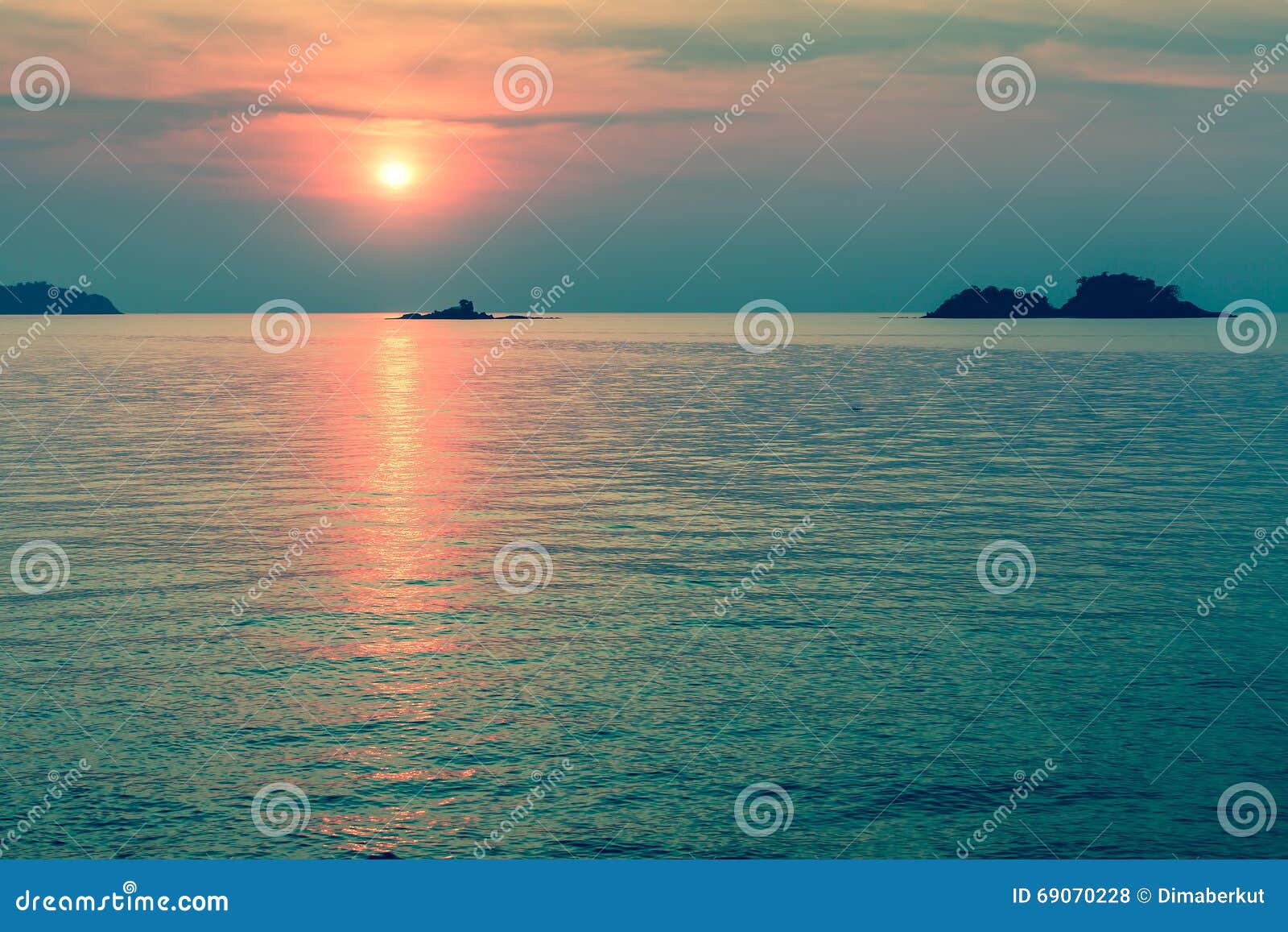 Beautiful Surreal Sunset on the Sea Coast. Nature. Stock Photo - Image ...