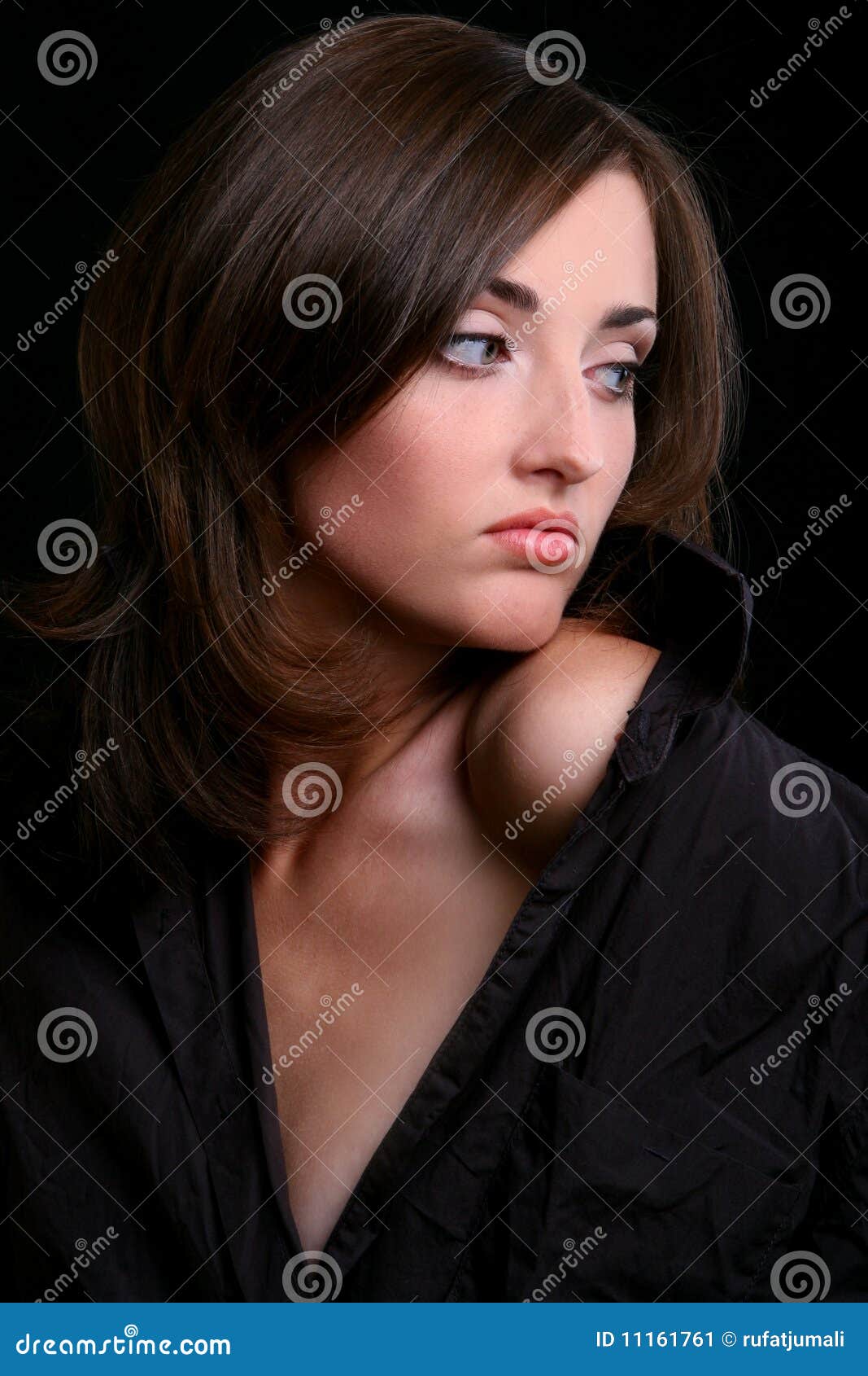 Beautiful Sweet Woman Looking at Camera Stock Image - Image of ...