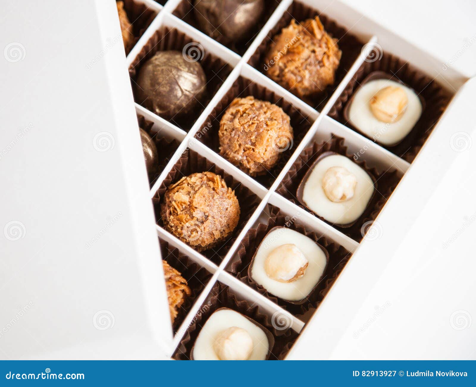 Beautiful Sweets in the Gift Box Stock Image - Image of present, space ...