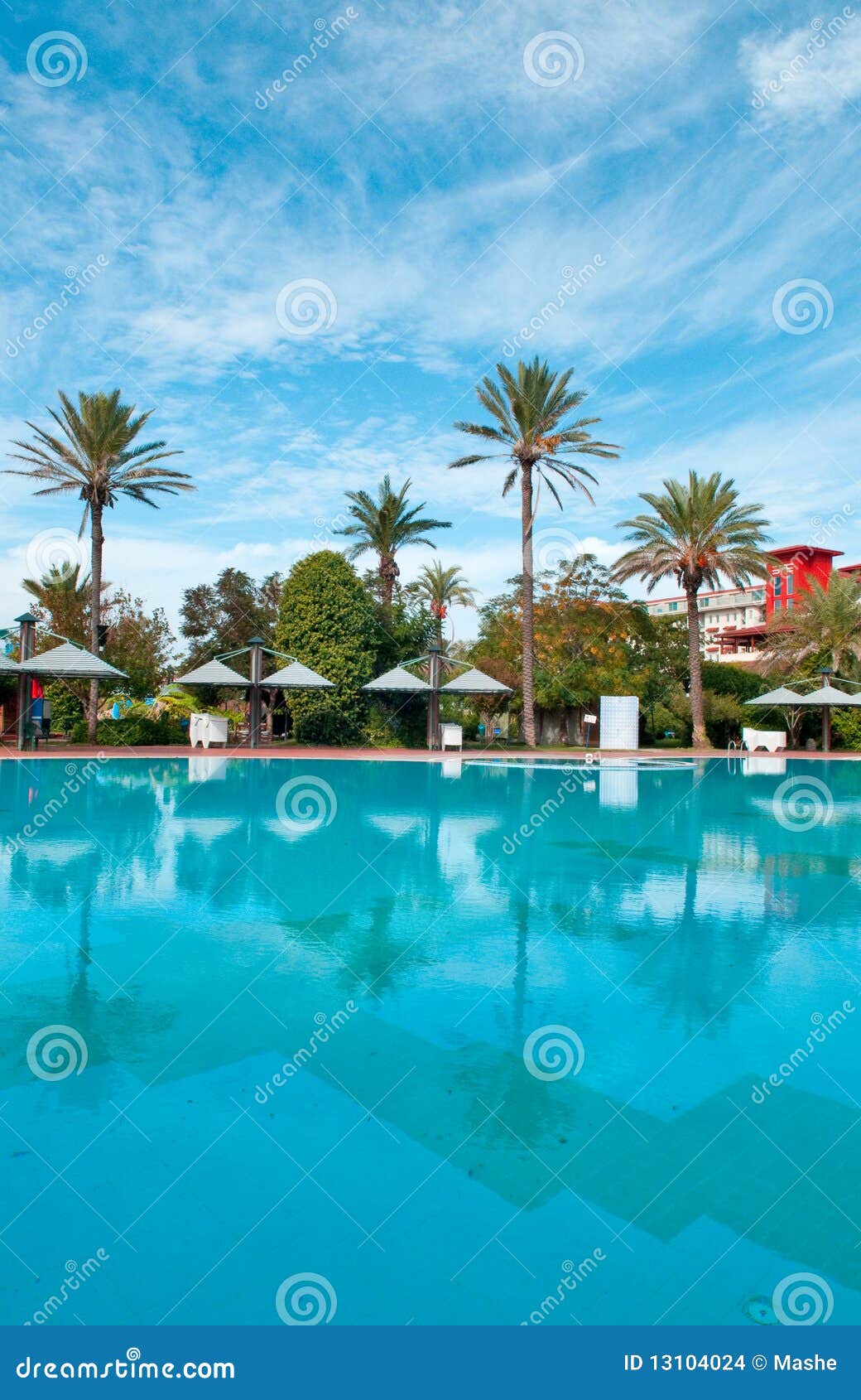 Beautiful swimming pool stock photo. Image of hotel, lounger - 13104024