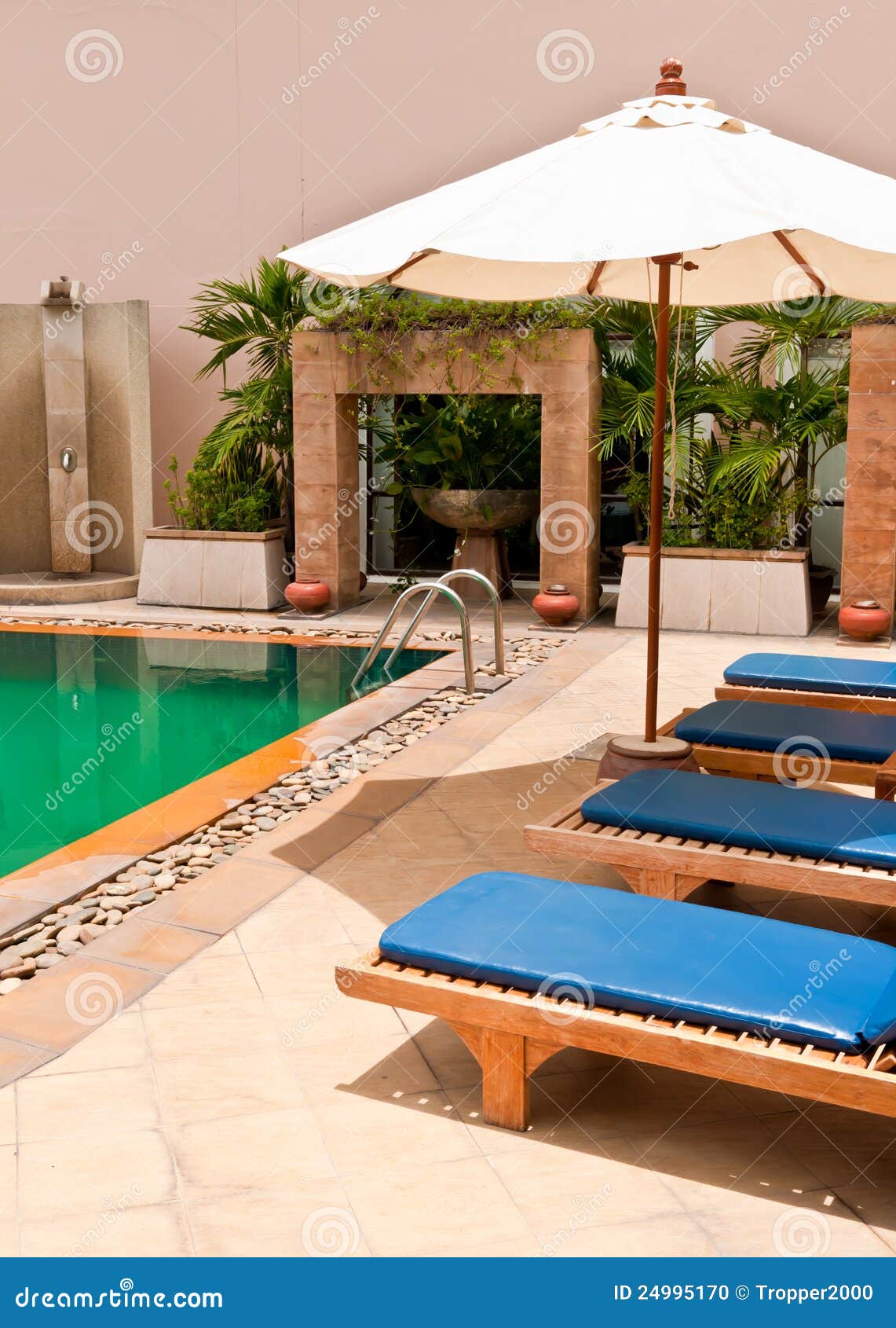 Beautiful swimming pool. stock photo. Image of lifestyle - 24995170