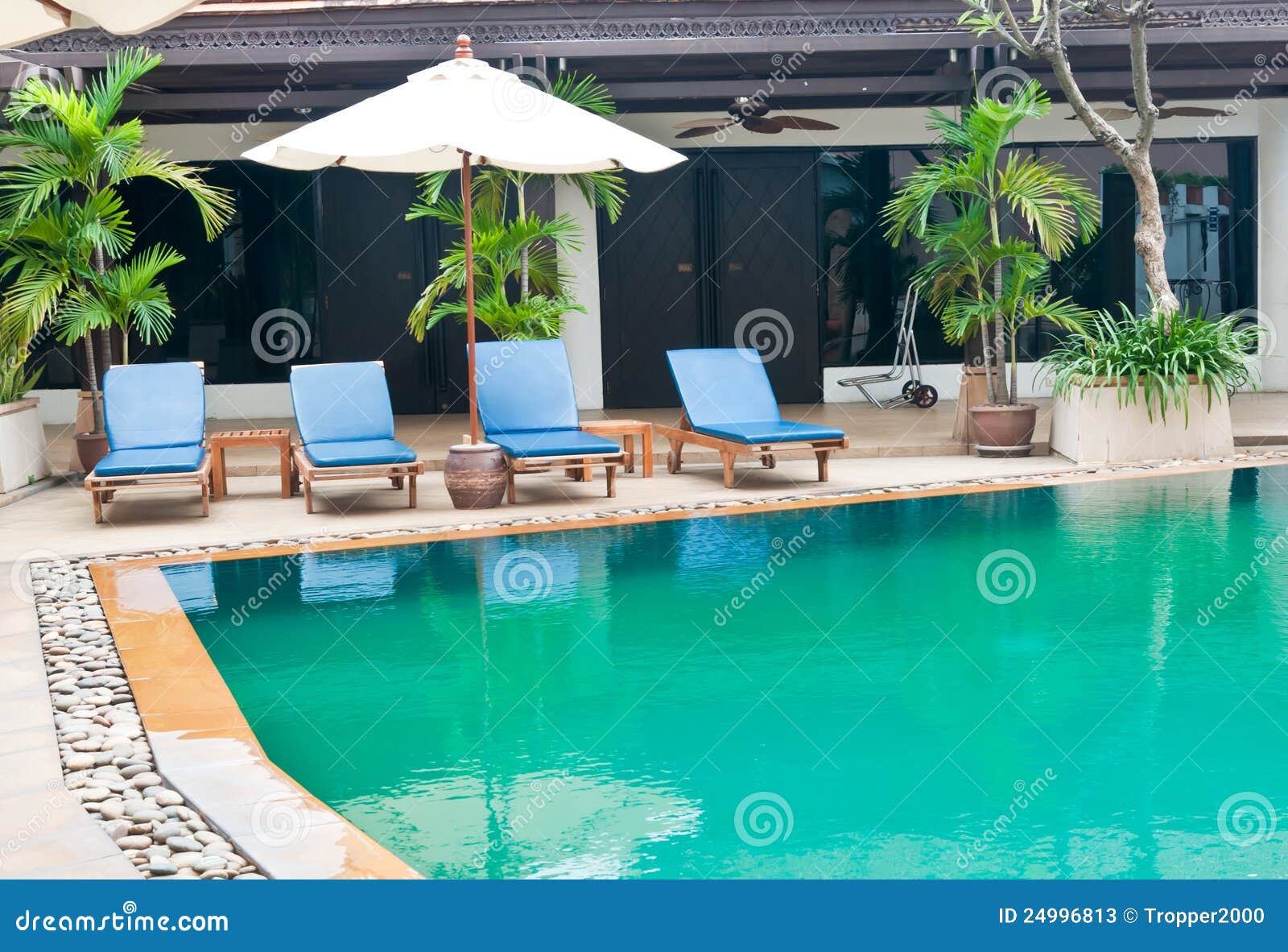 Beautiful swimming pool. stock image. Image of refreshing - 24996813