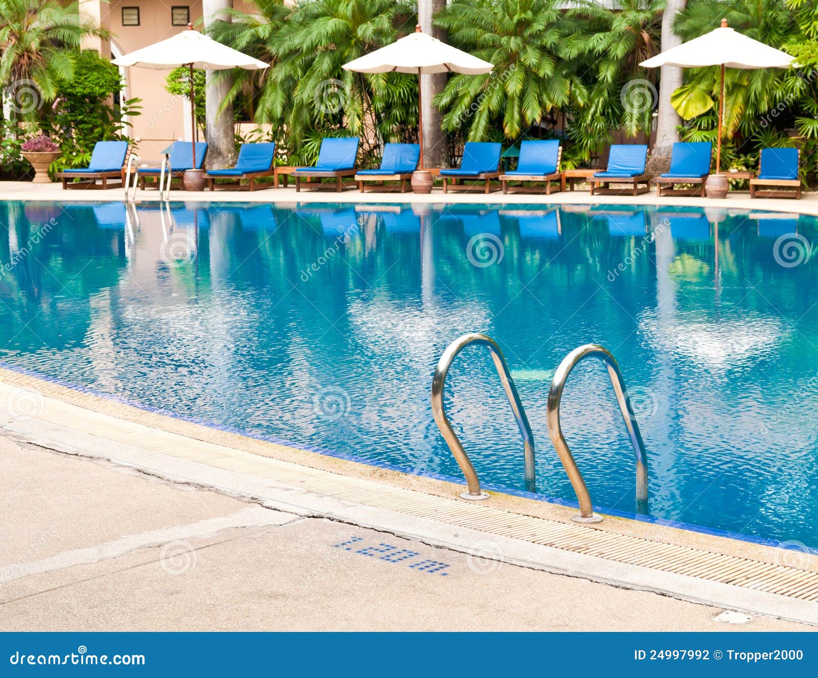 Beautiful swimming pool. stock photo. Image of happy - 24997992