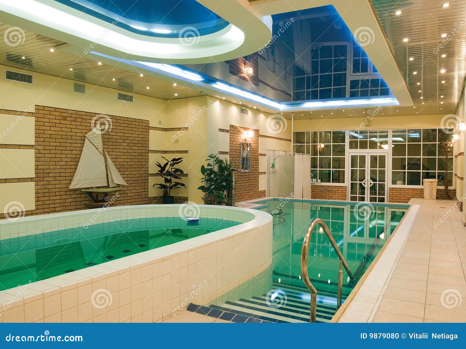 Beautiful swimming pool stock photo. Image of long, mirror - 9879080