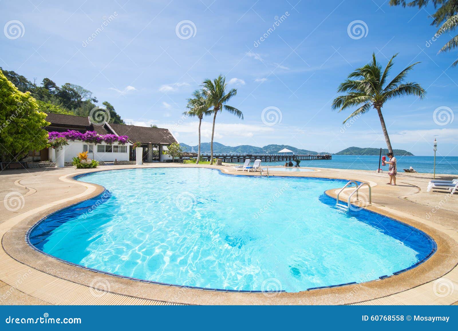 Beautiful Swimming Pool Overlooking the Sea Editorial Stock Photo ...