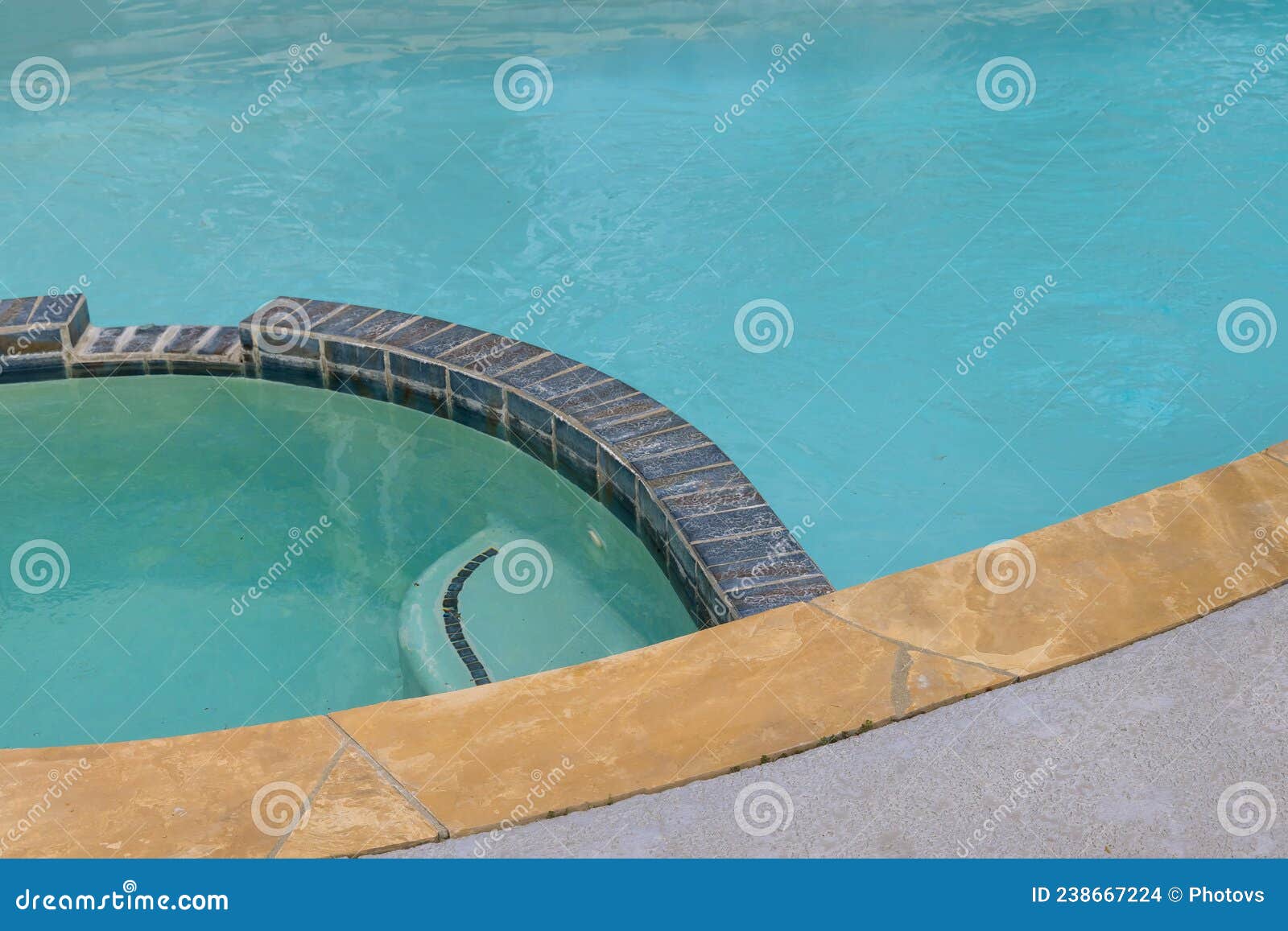 Beautiful Swimming Pool View from the Veranda Stock Photo - Image of ...