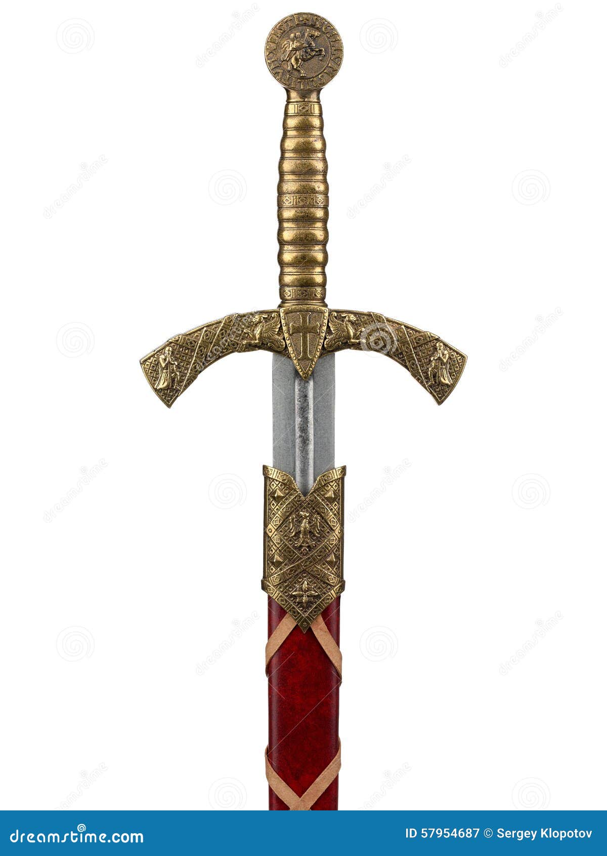 The Beautiful Sword Isolated on a White Background Stock Image - Image ...