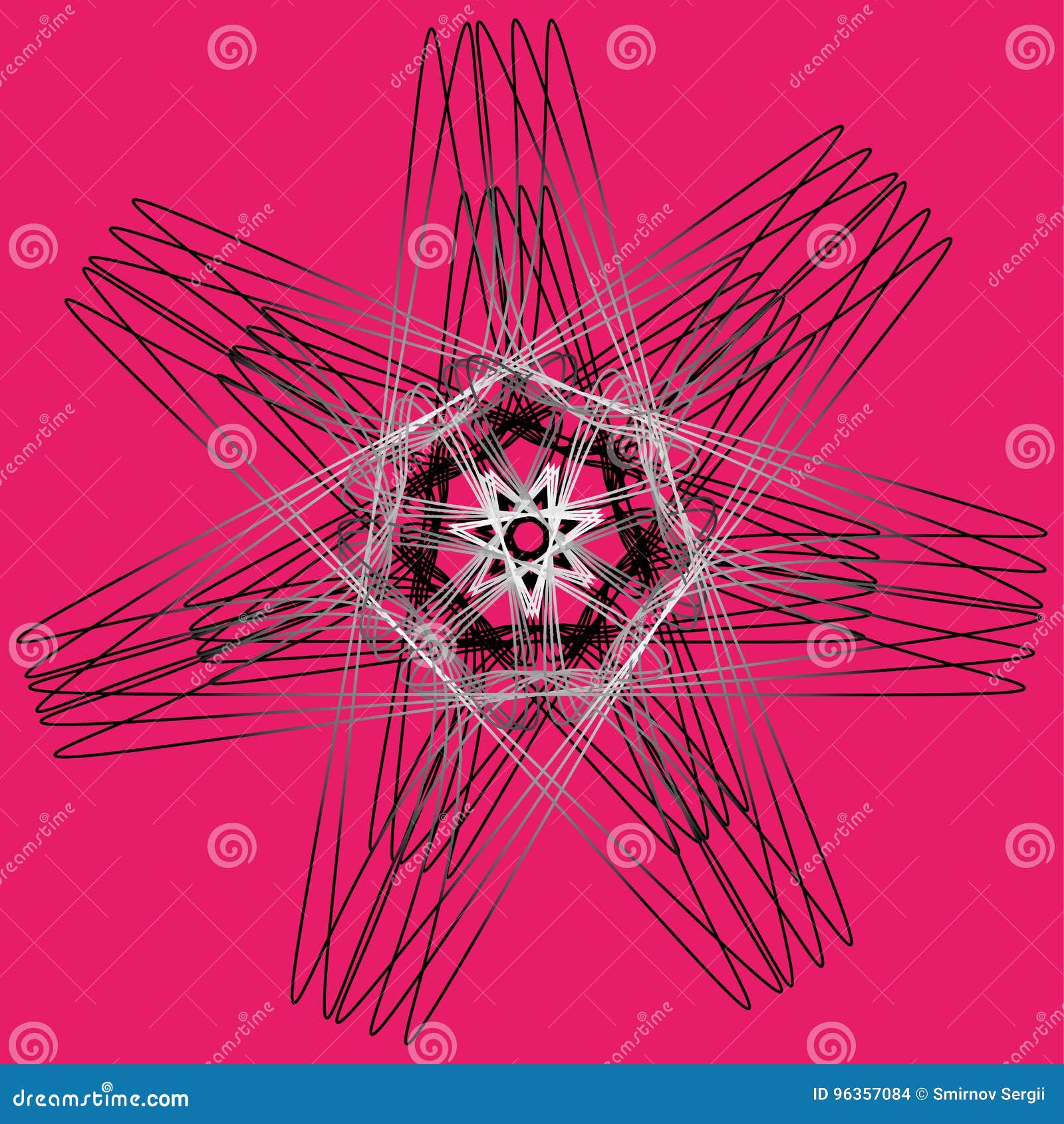 Beautiful and Symmetrical Geometric Pattern Stock Illustration ...