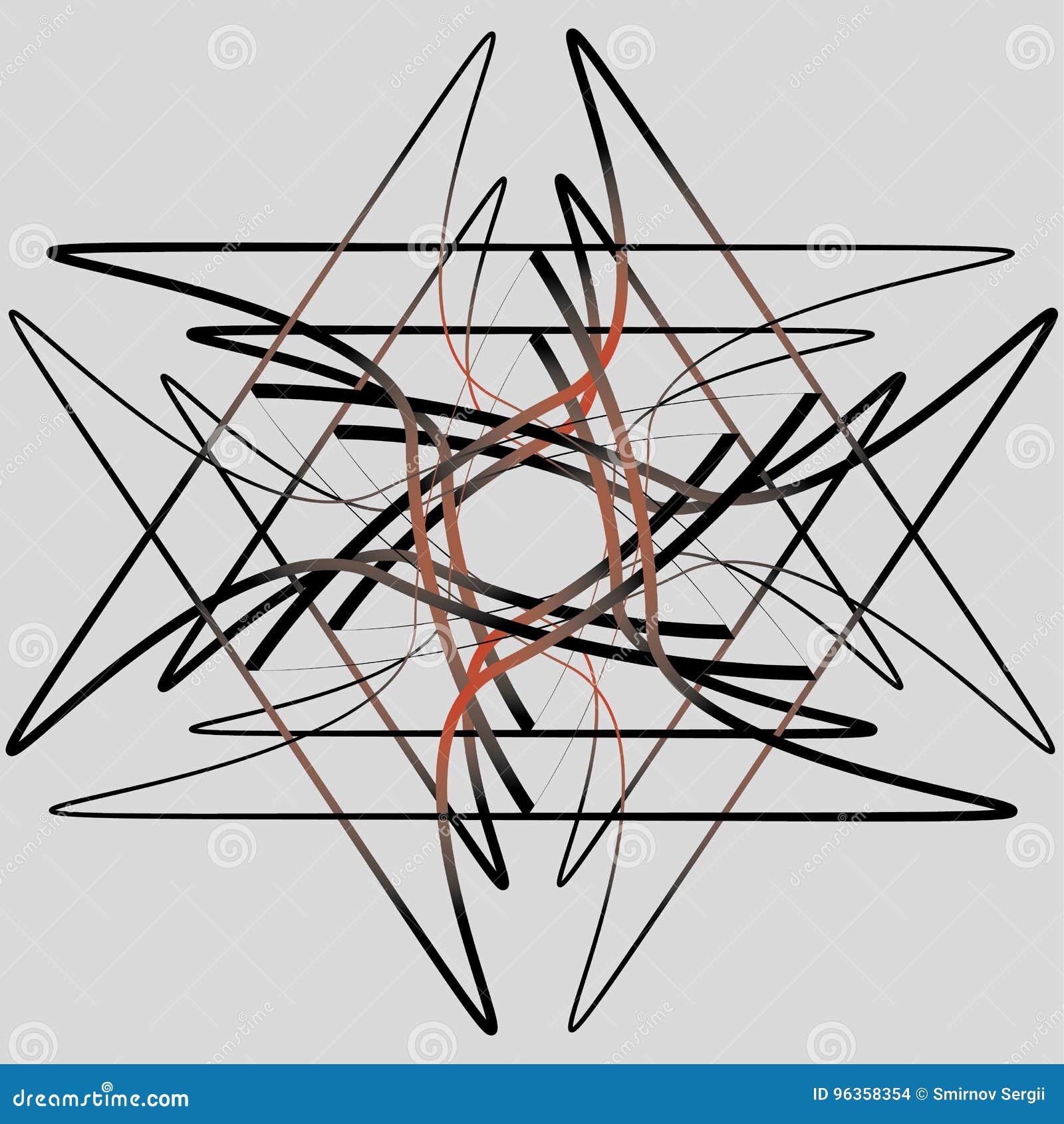 Beautiful and Symmetrical Geometric Pattern Stock Illustration ...