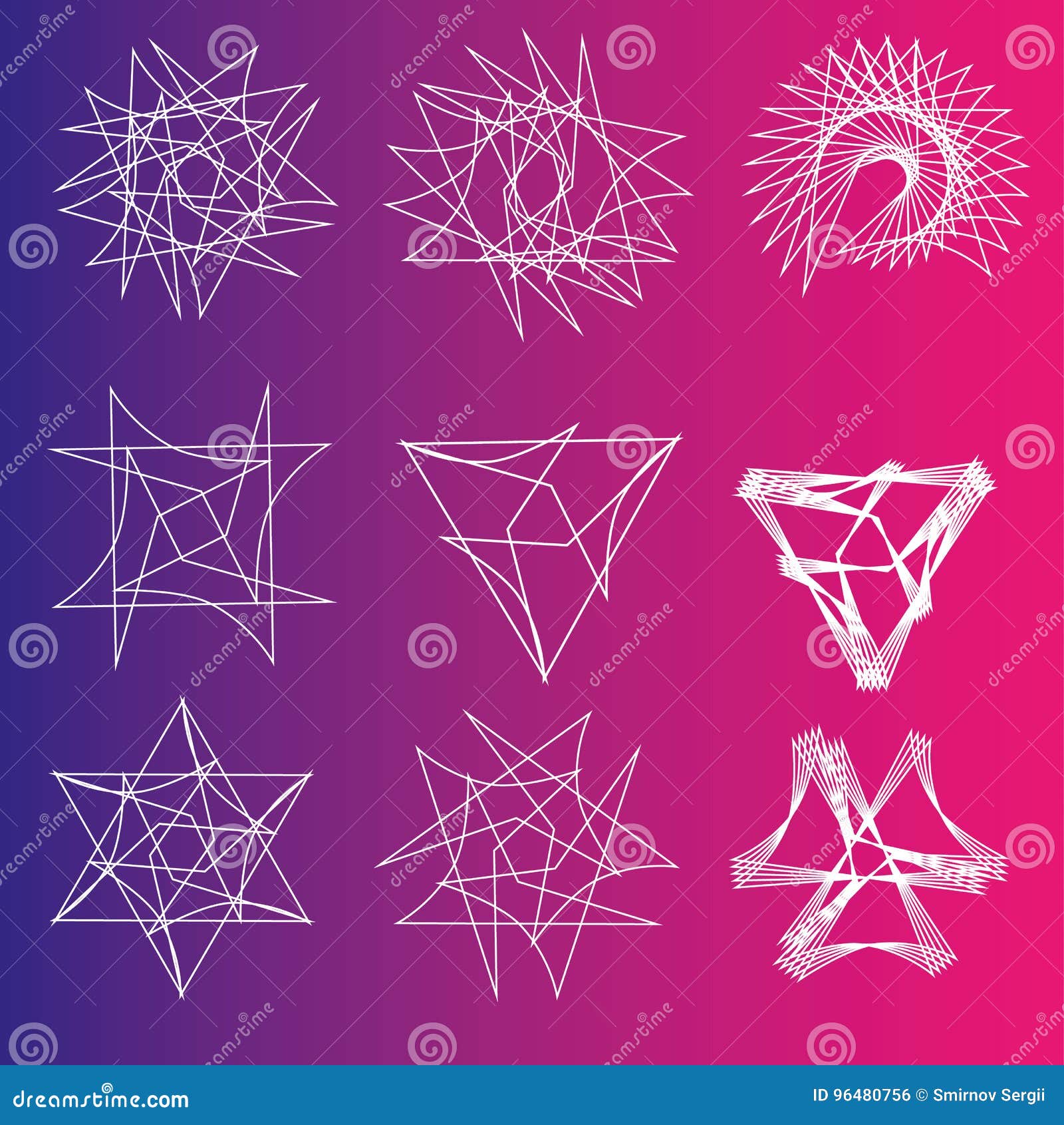 Beautiful and Symmetrical Geometric Pattern Stock Illustration ...