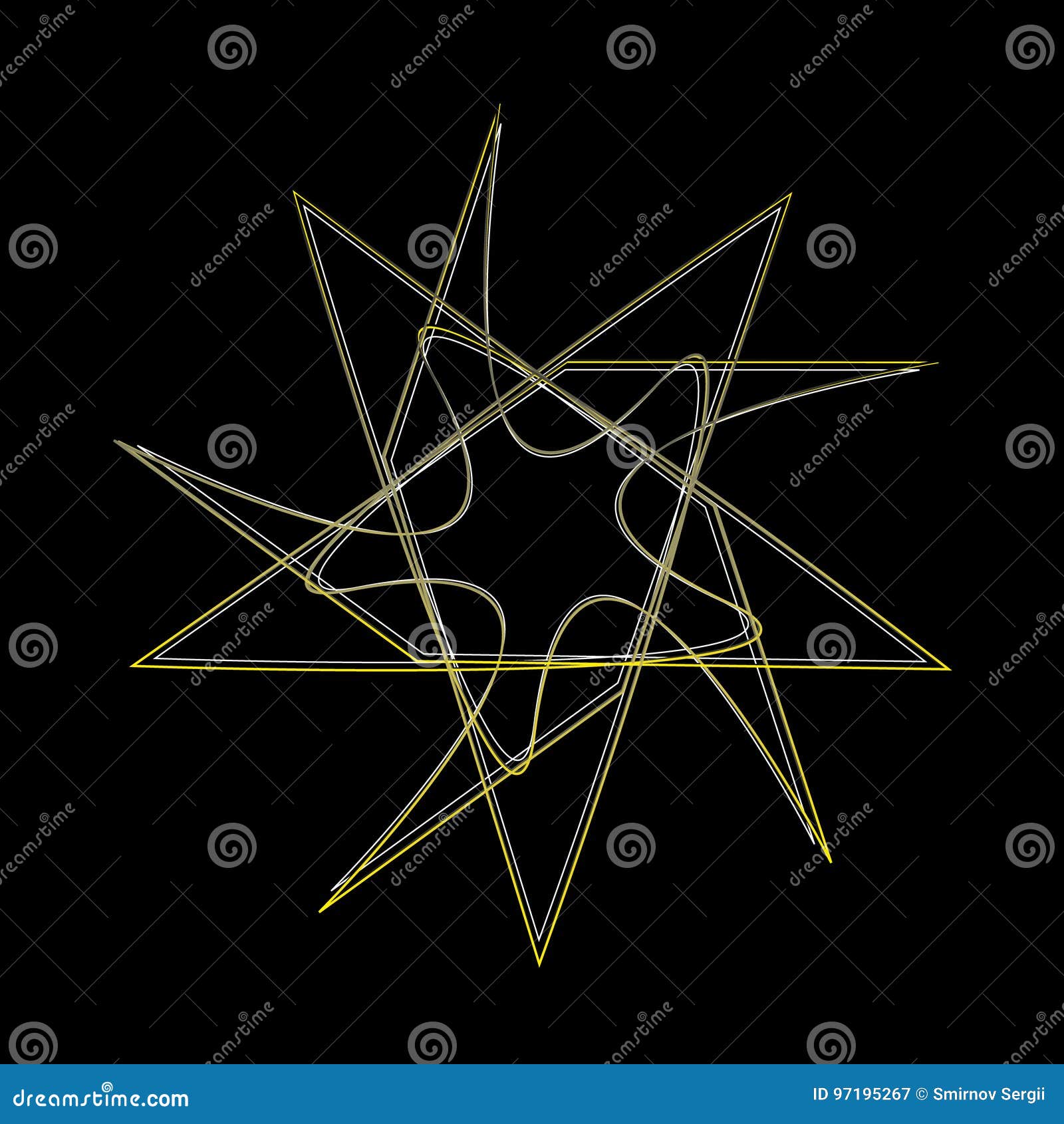 Beautiful and Symmetrical Geometric Pattern Stock Illustration ...