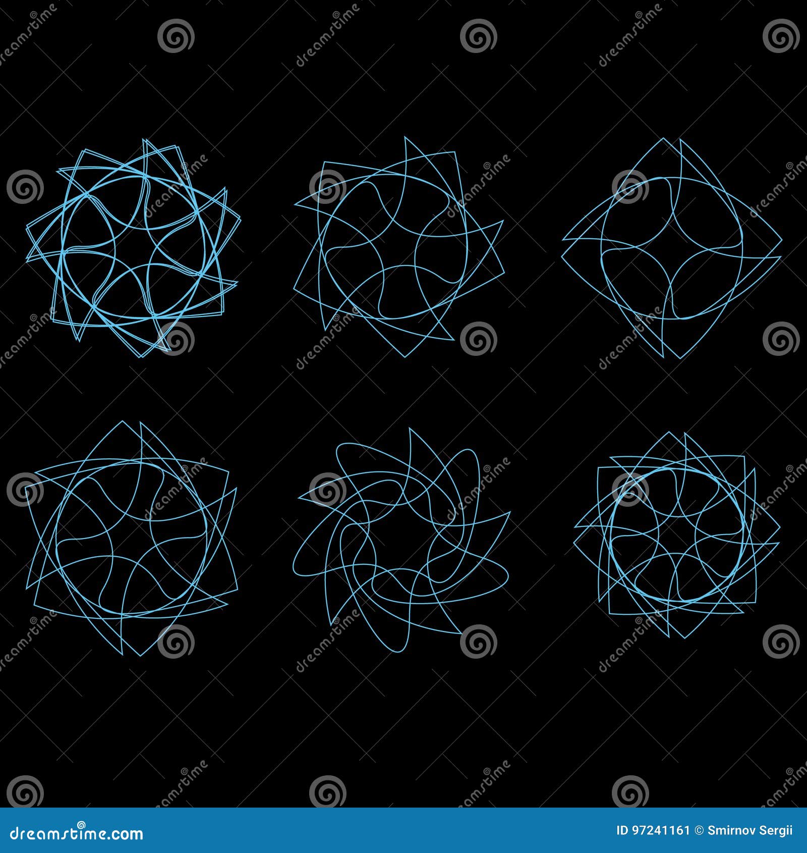 Beautiful and Symmetrical Geometric Pattern Stock Illustration ...