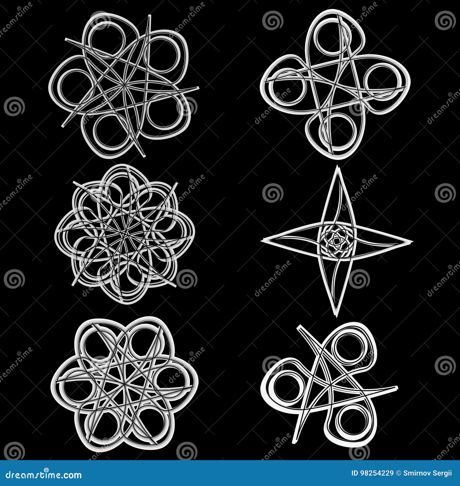 Beautiful and Symmetrical Geometric Pattern Stock Illustration ...