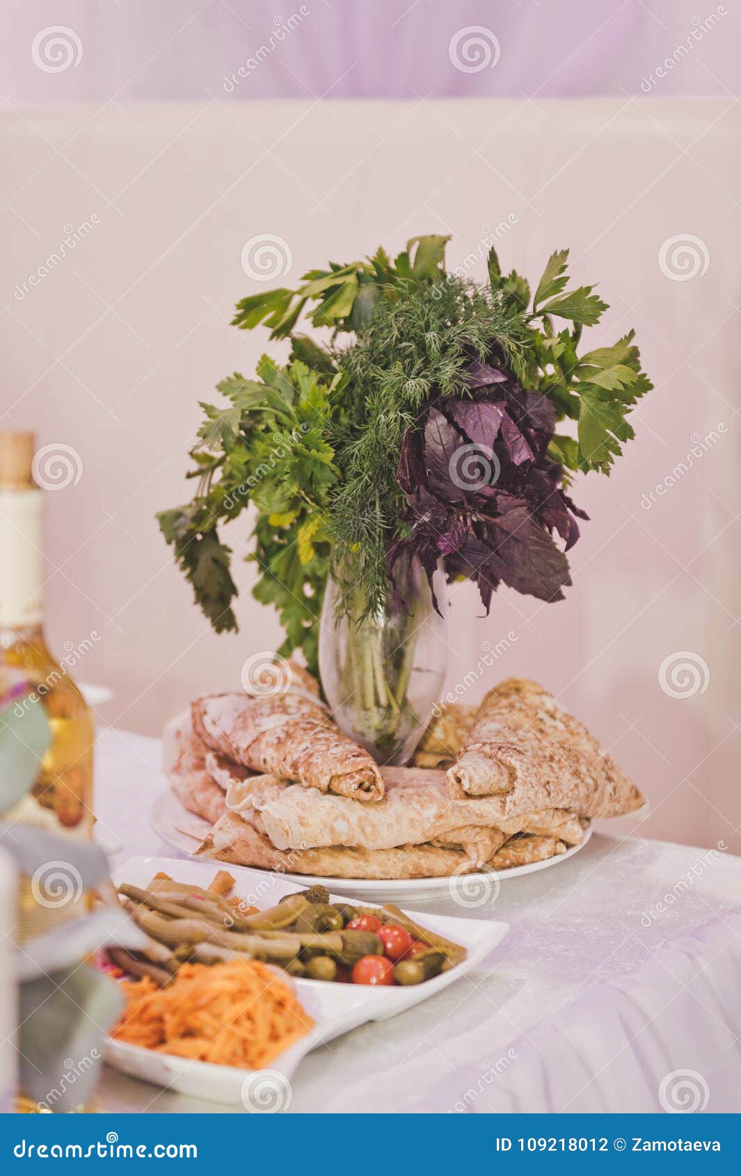 Parsley and Celery among the Appetizers on the Table 581. Stock Photo ...