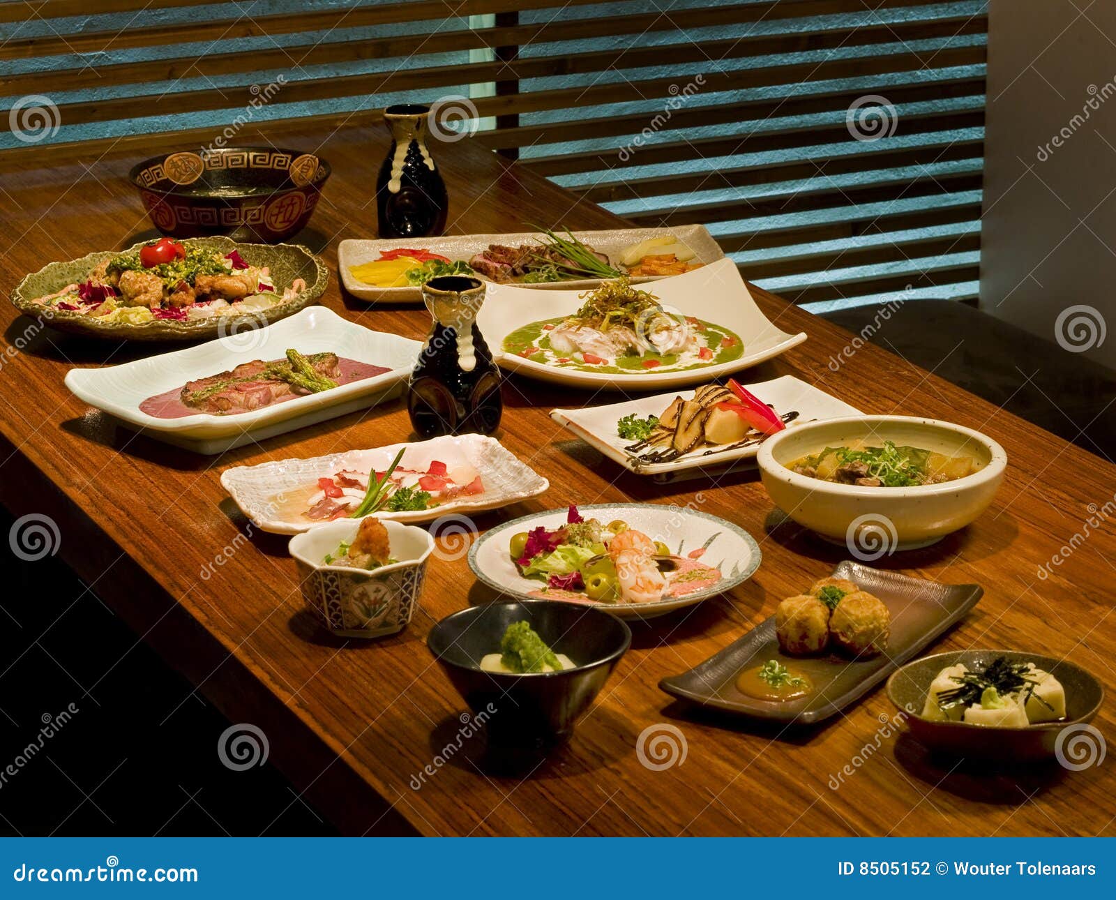 Beautiful Table of Japanese Food Stock Photo - Image of japan, bowl ...